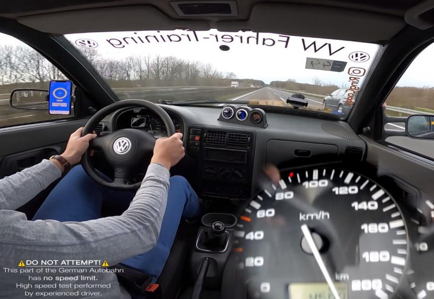 Немски аутобан, тунингован 1,9 TDI и старо VW Caddy (Видео ...