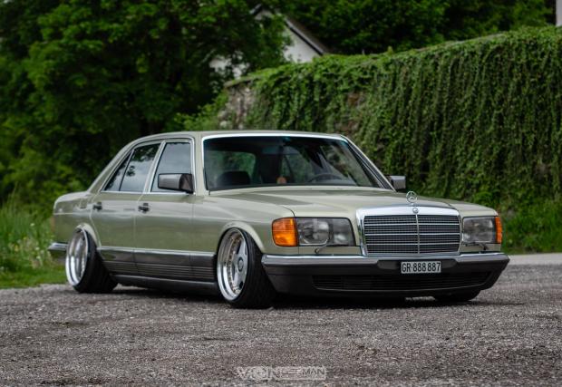 Merc W126 ‘stance’: супер запазен, но свален и разкрачен. Да или не ...