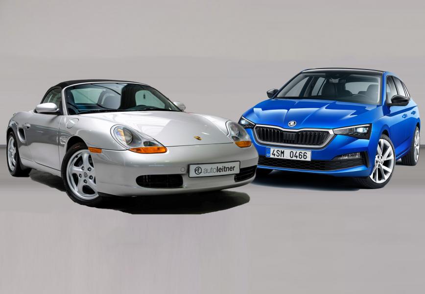 Това 20-годишно Porsche Boxster или чисто нова Skoda Scala ...