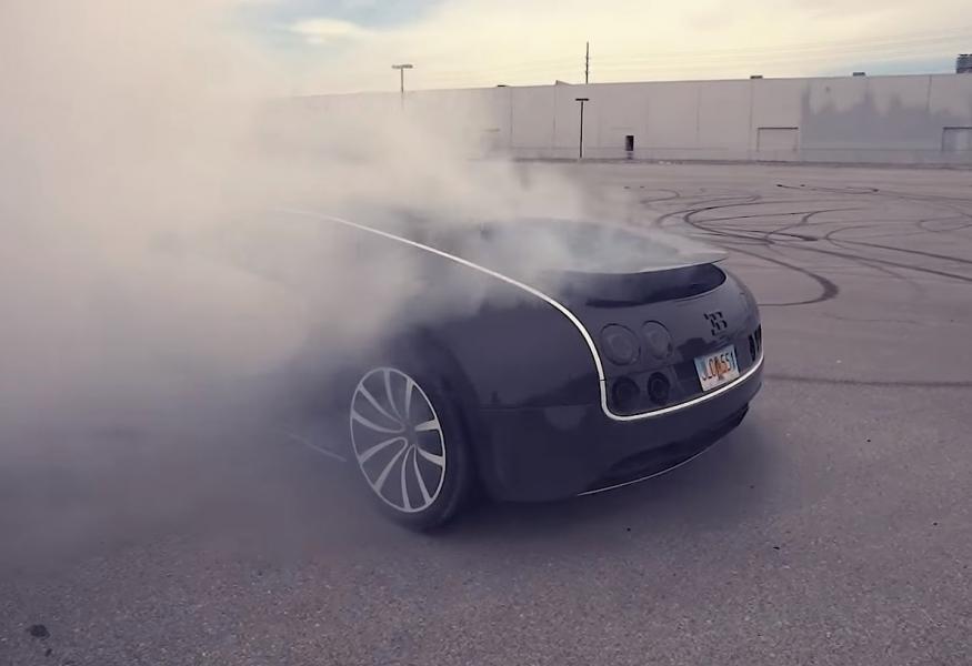 Bugatti Veyron съсипва гуми за над 60 000 лева, за минути. Видео ...